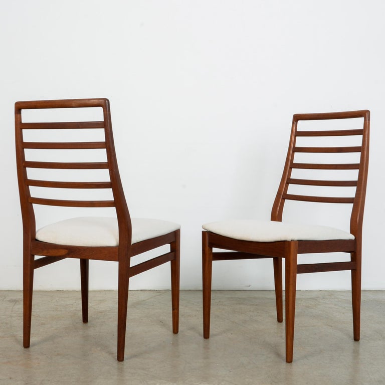 Mid-Century Modern Ladderback Danish Teak Chairs, a Pair at 1stDibs