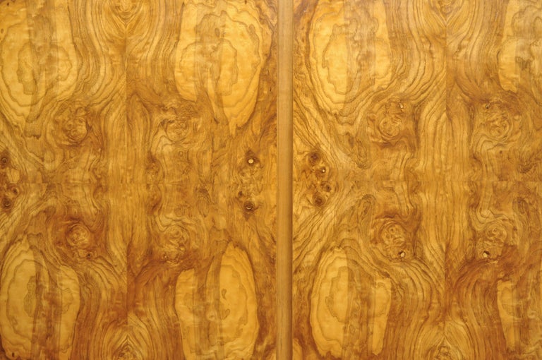 Mid-Century Modern Lane Art Deco Burl Wood Baughman Style Armoire Chest ...