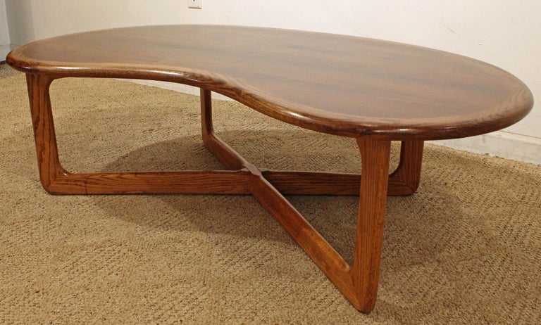 Mid-Century Modern Lane 'Perception' Walnut Kidney Coffee Table by Lane ...