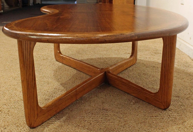 Mid-Century Modern Lane 'Perception' Walnut Kidney Coffee Table by Lane ...