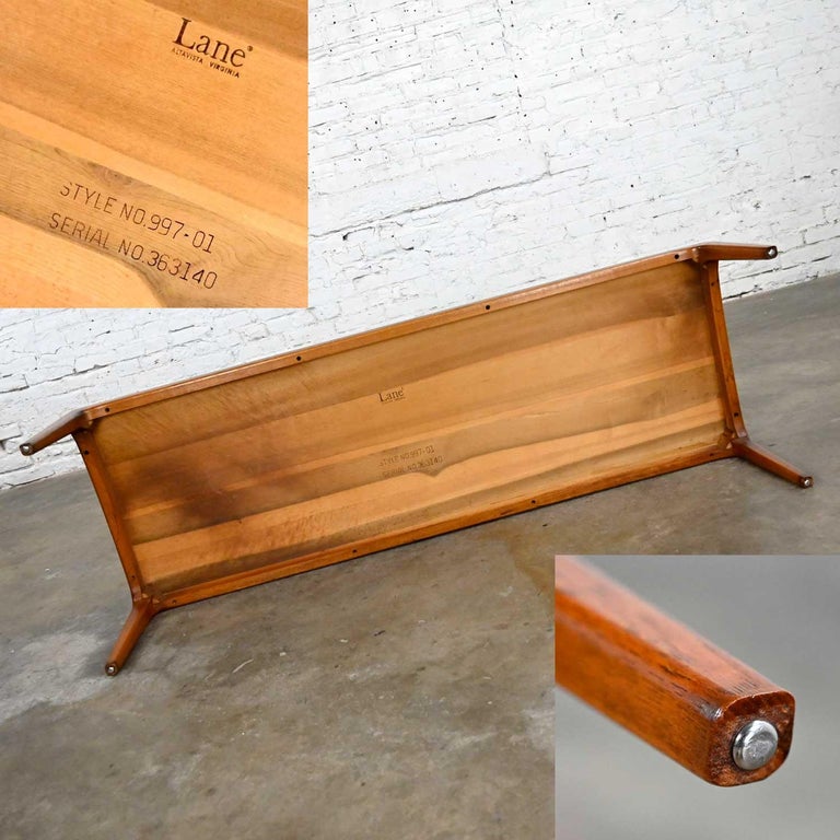 Mid-Century Modern Lane Rhythm Collection Long Narrow Rectangular ...