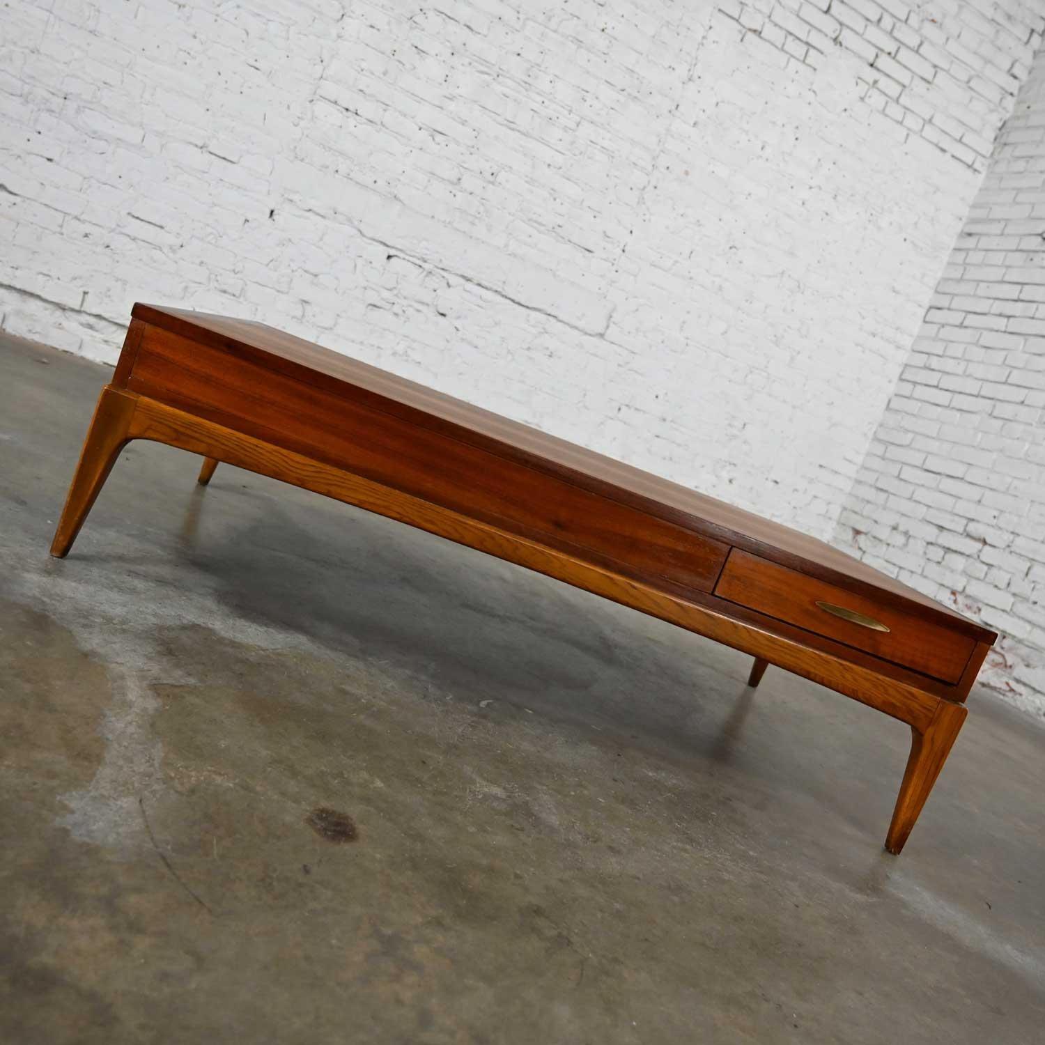 Mid-Century Modern Lane Rhythm Collection Walnut Rectangular Coffee ...