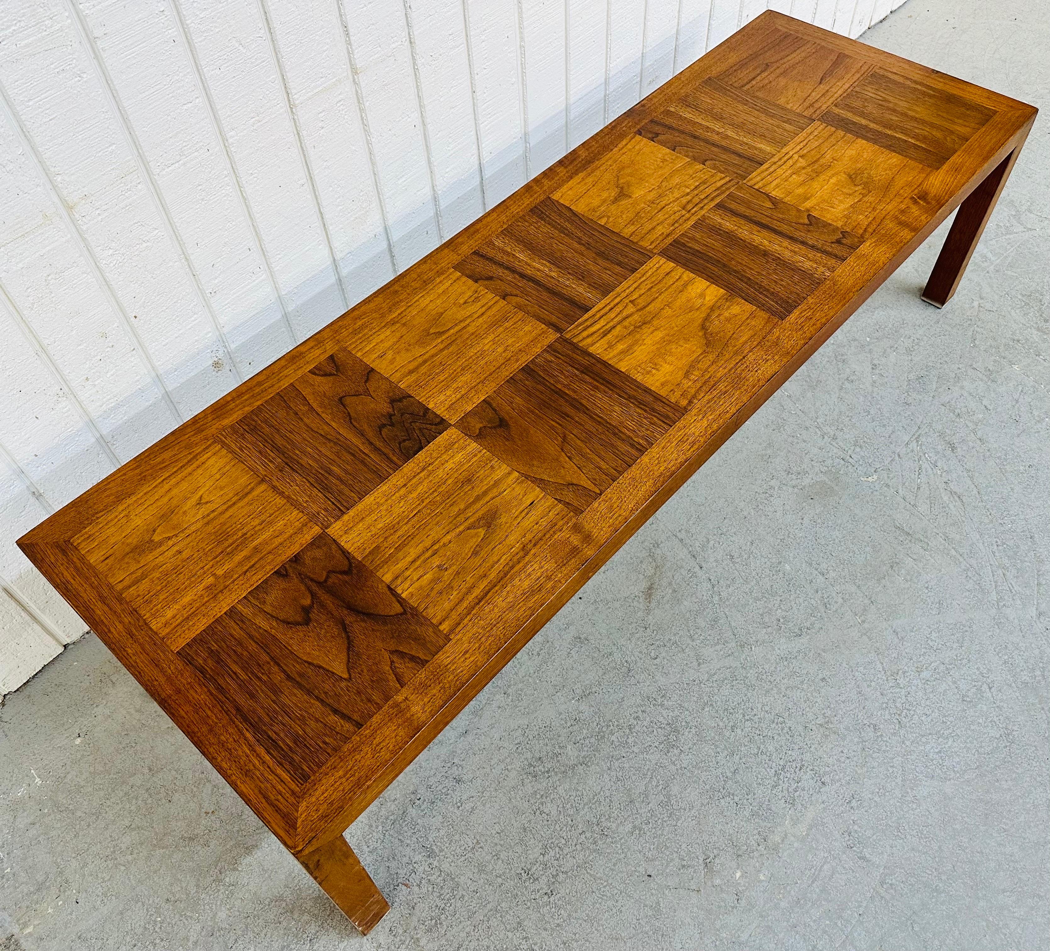 Mid-Century Modern Lane Walnut Coffee Table For Sale at 1stDibs
