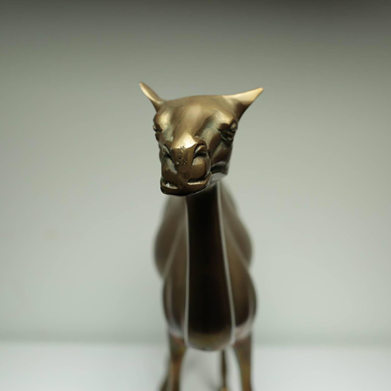 Mid-Century Modern Large Brass Camel, circa 1970s For Sale at 1stDibs