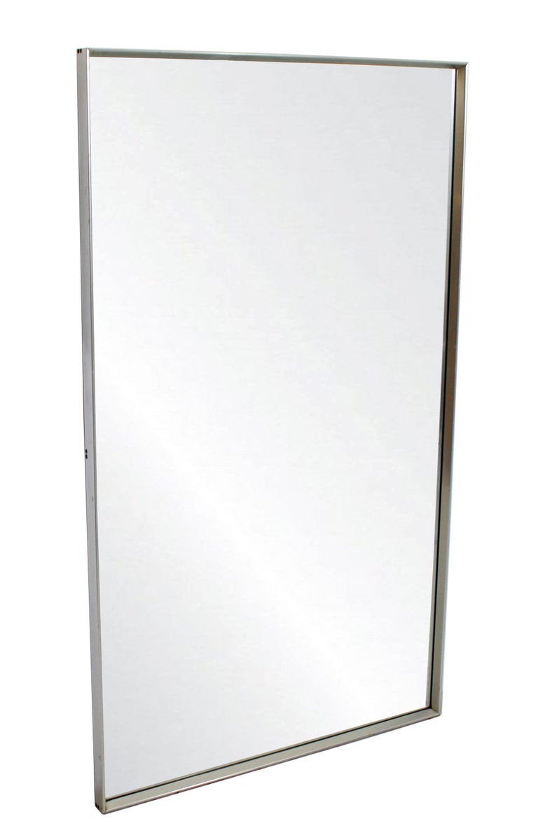 Mid-Century Modern Large Chrome Plated Rectangular Hart Co Wall Mirror ...