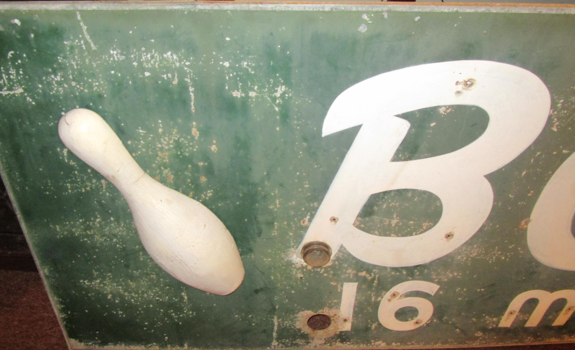 Mid Century Modern Large Metal Three Dimensional Bowling Sign 16 Modern ...