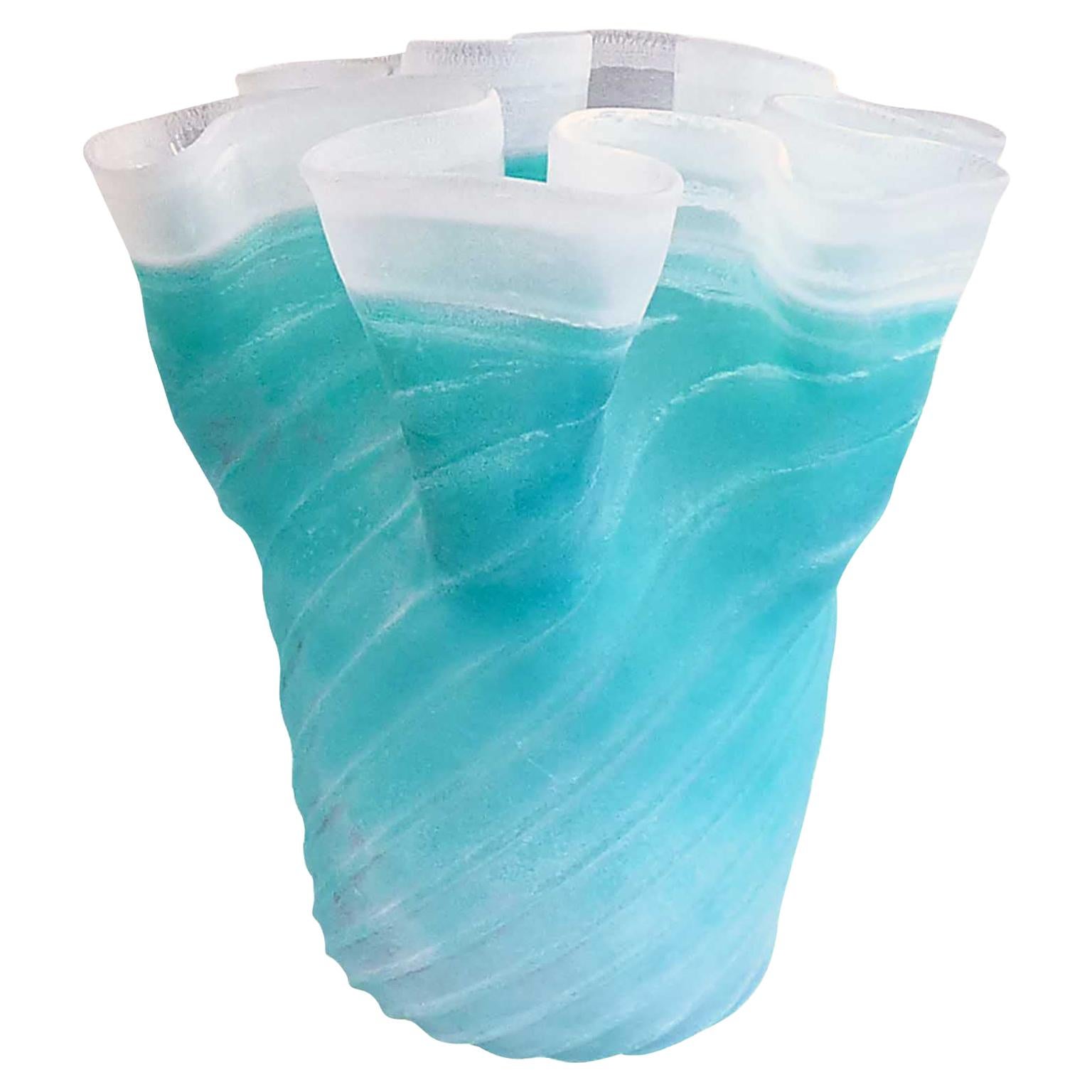 Mid-Century Modern Large Murano Cenedese Scavo Cartoccio Vase For Sale ...