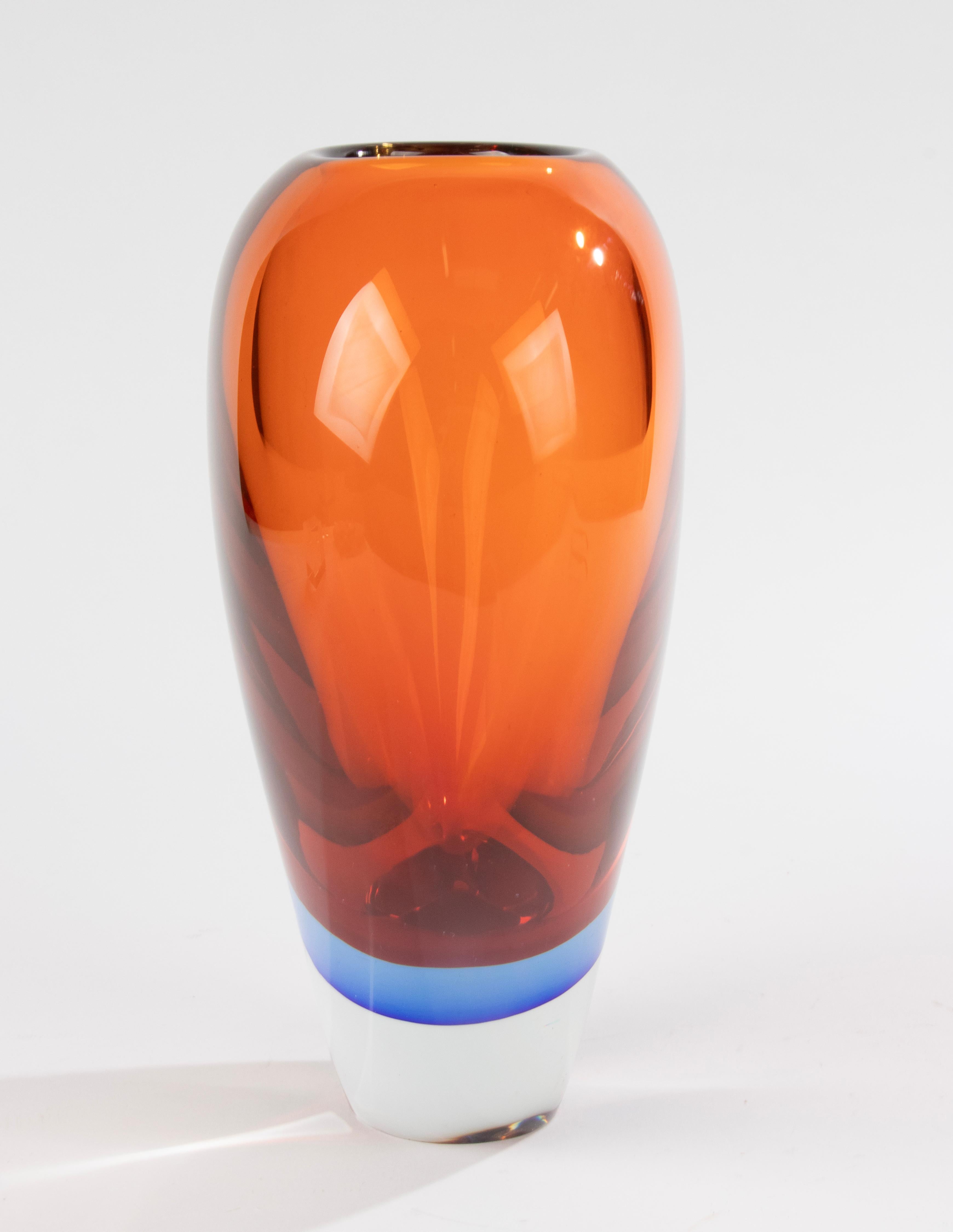 Mid-Century Modern Large Murano Glass Vase - Flavio Poli For Sale at ...