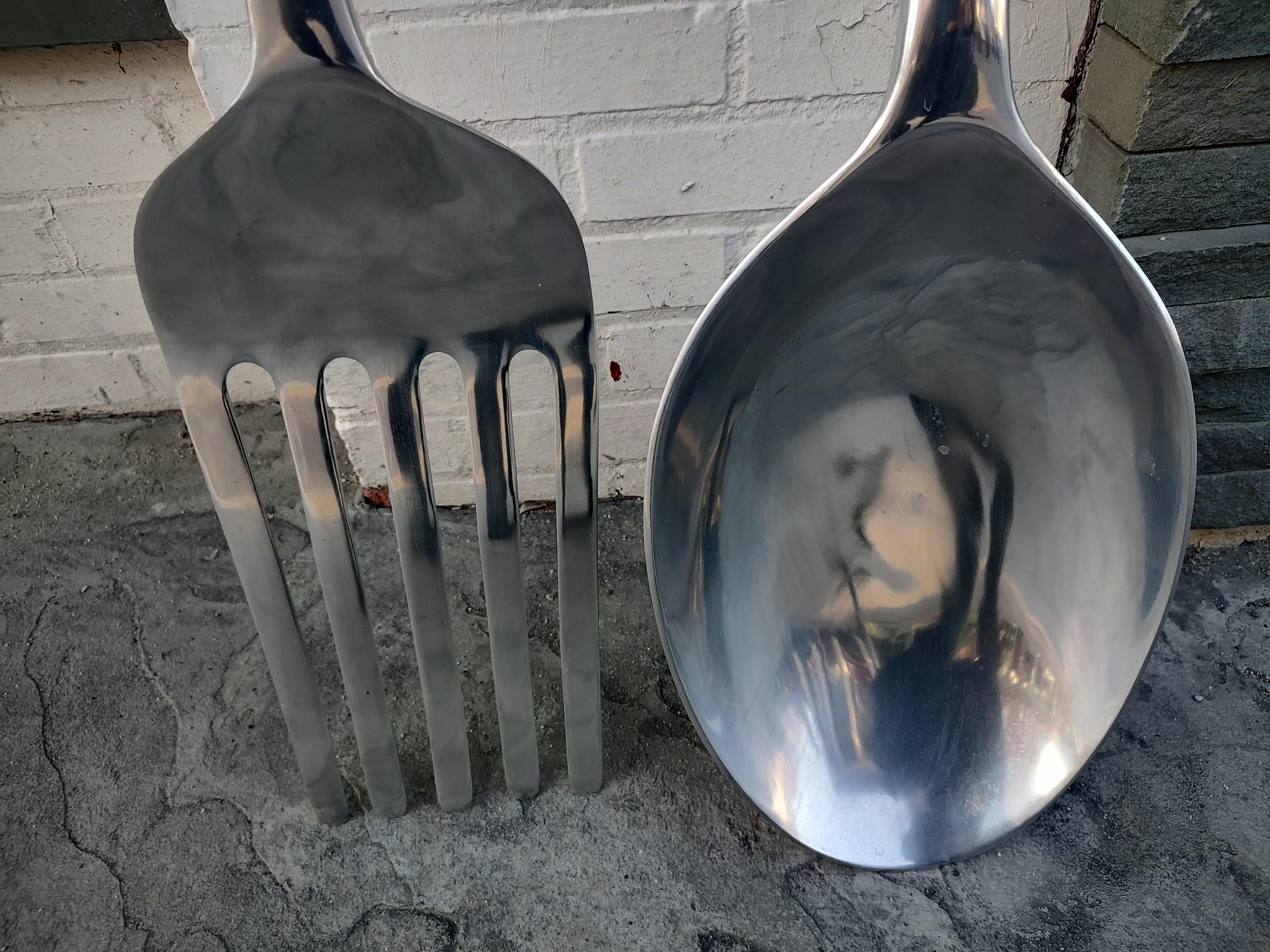 Mid-Century Modern Large Sculptural Spoon and Fork by Curtis Jere For ...