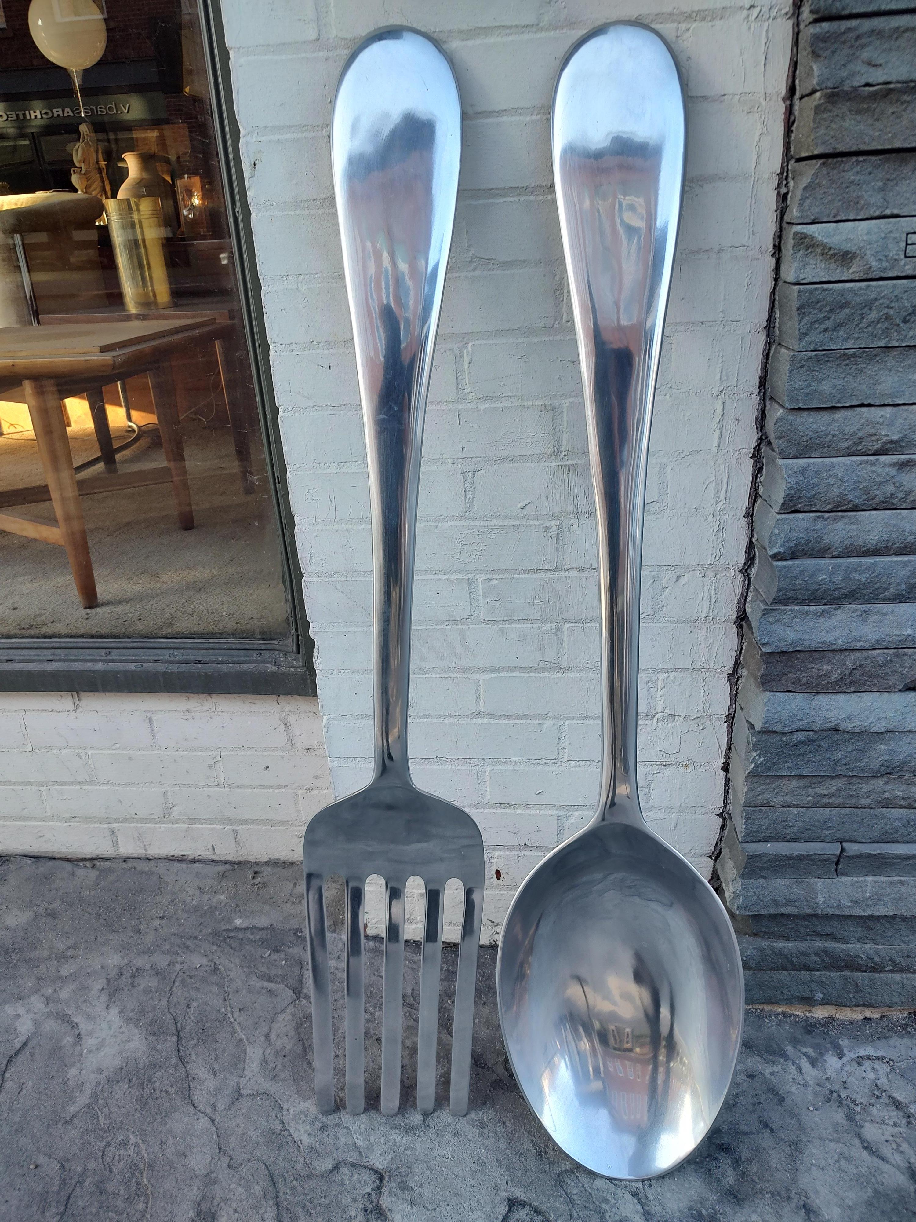 Mid-Century Modern Large Sculptural Spoon and Fork by Curtis Jere For ...