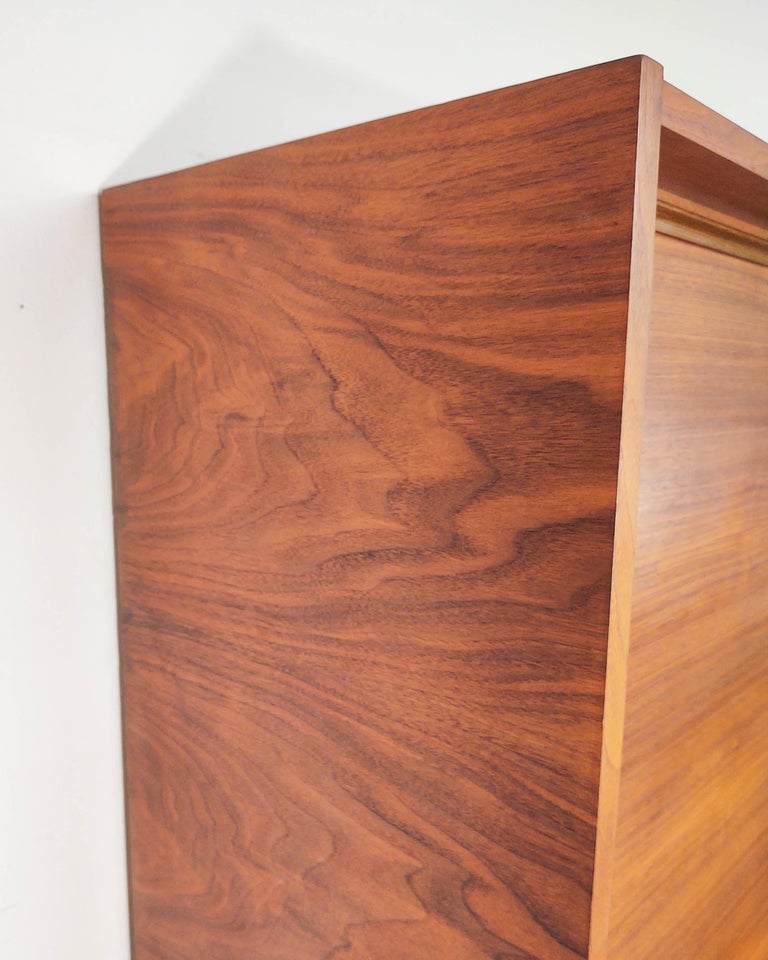 Mid-Century Modern Large Walnut Wall Unit Cabinet Hutch by Munker ...