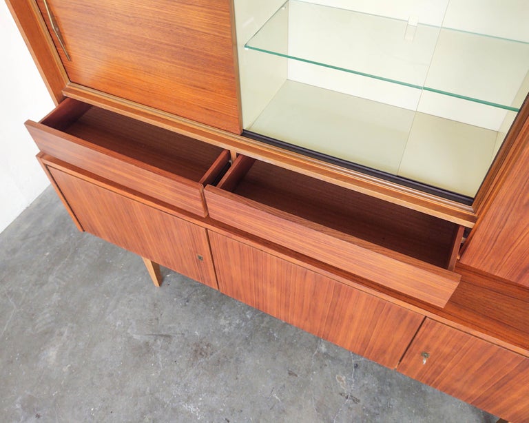 Mid-Century Modern Large Walnut Wall Unit Cabinet Hutch by Munker ...