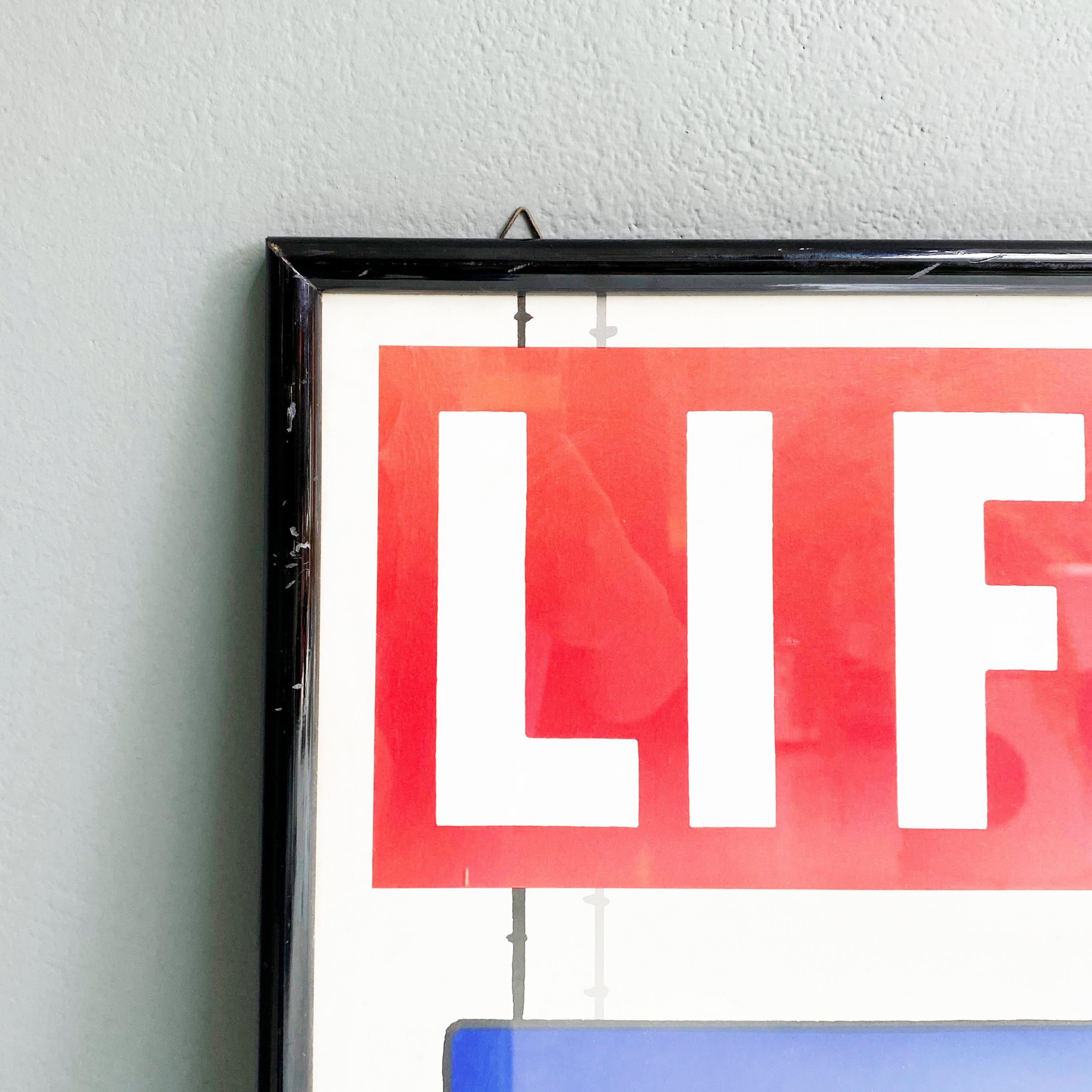 Mid-Century Modern Life Magazine Poster with Wood Frame, 1962 at 1stDibs