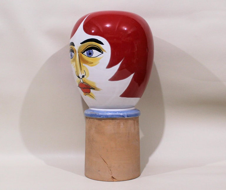Mid-Century Modern Life-Size Ceramic Bust For Sale at 1stDibs