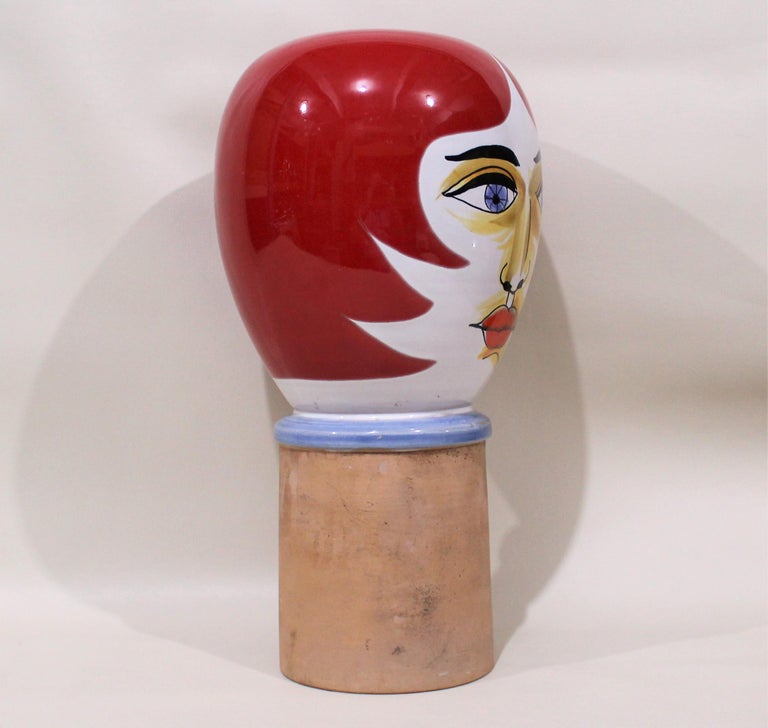 Mid-Century Modern Life-Size Ceramic Bust For Sale at 1stDibs