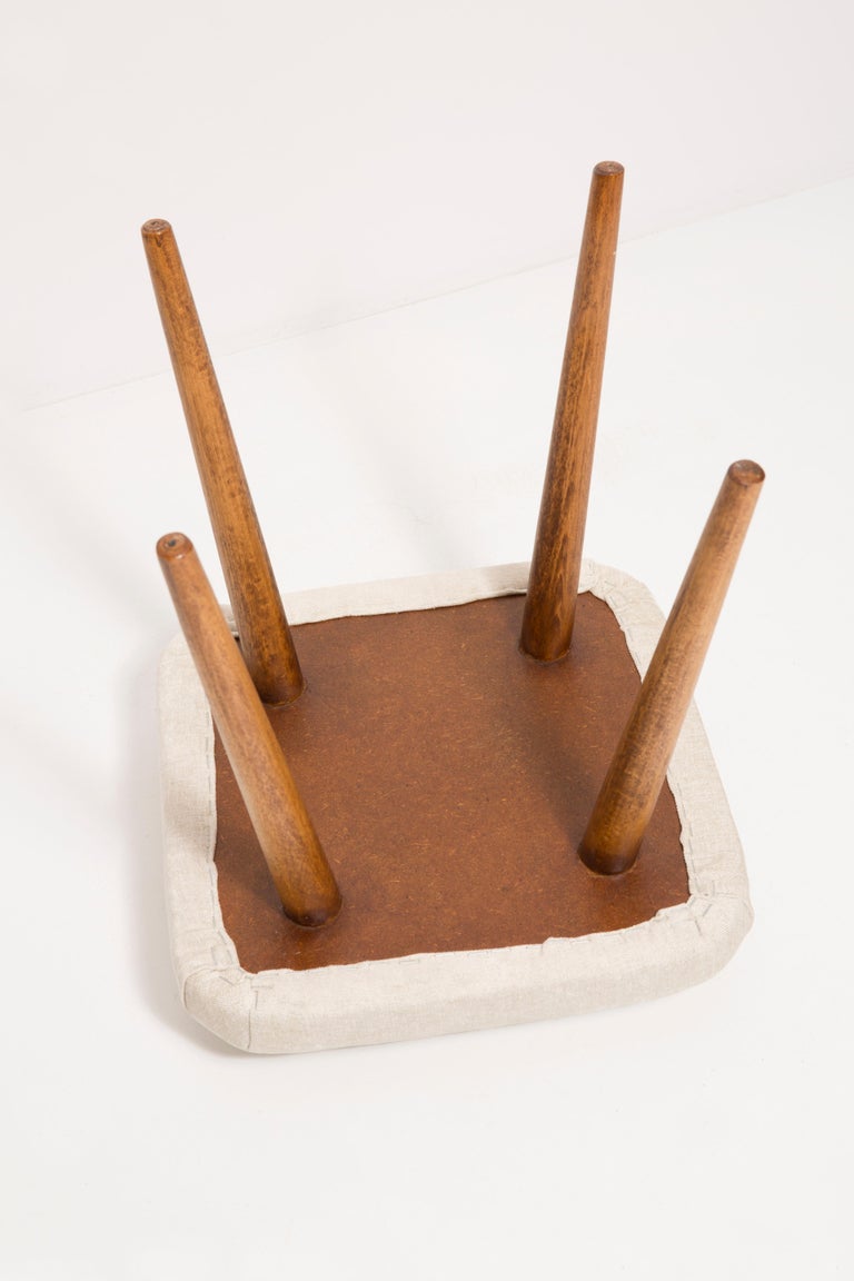 Mid-Century Modern Light Beige Stool, Europe, 1960s For Sale at 1stDibs