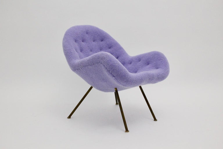 Mid Century Modern Lilac Armchairs or Lounge Chairs attributed Fritz ...