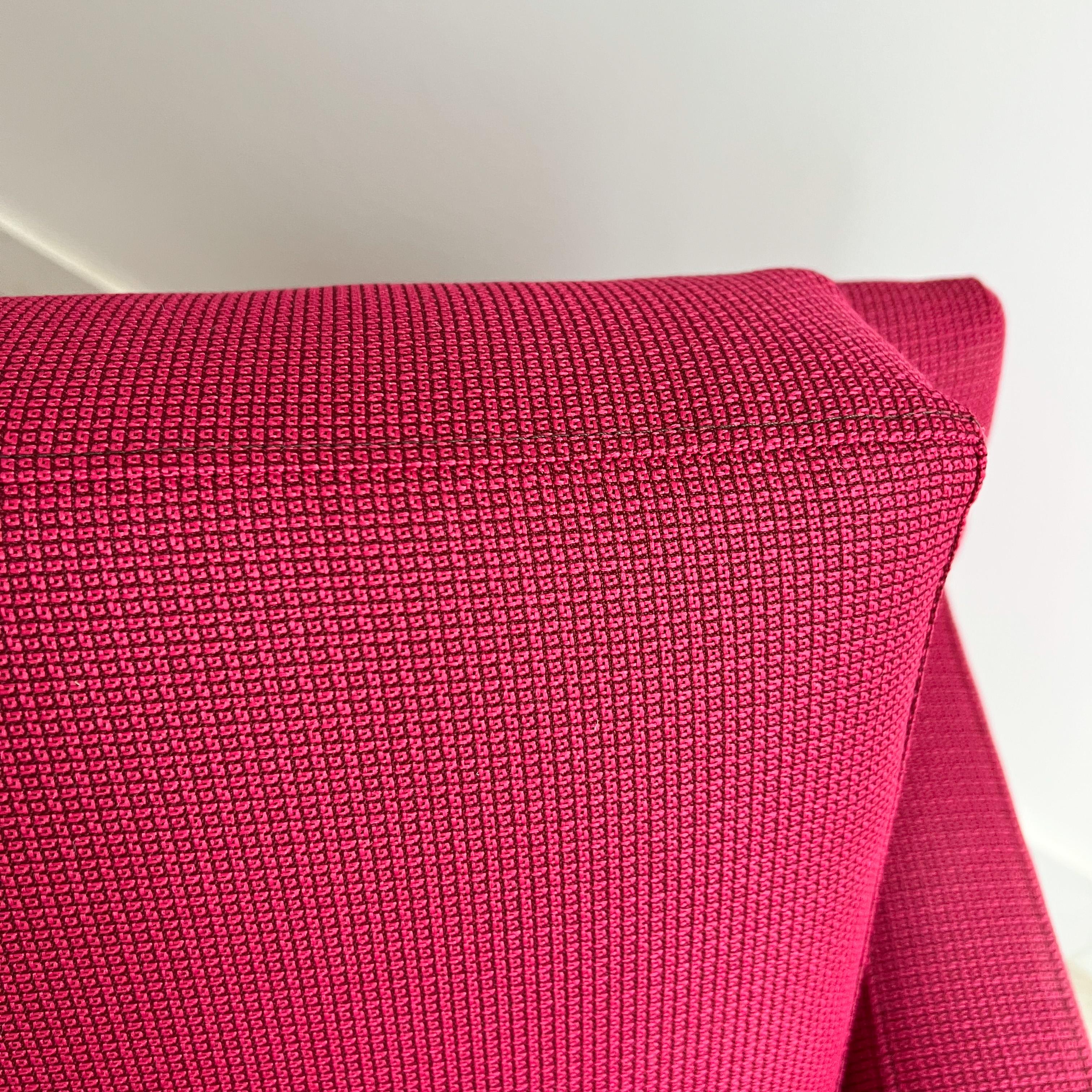 Mid-Century Modern Long Low Sofa by Rowe, New Fuchsia Upholstery at ...