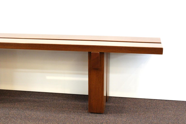 Mid-Century Modern Long Wood Bench at 1stDibs