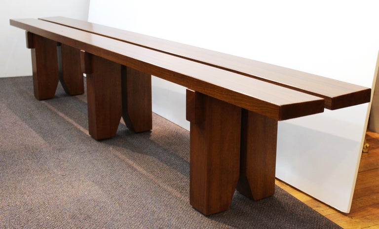 Mid-Century Modern Long Wood Bench at 1stDibs