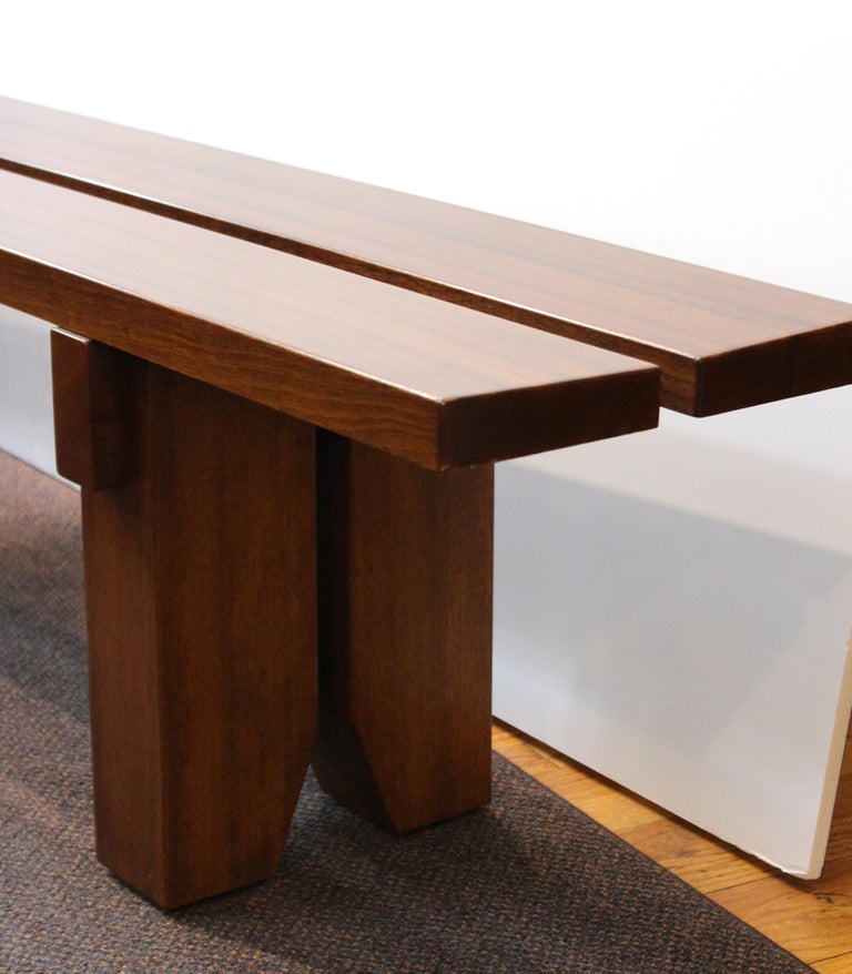 Mid-Century Modern Long Wood Bench at 1stDibs