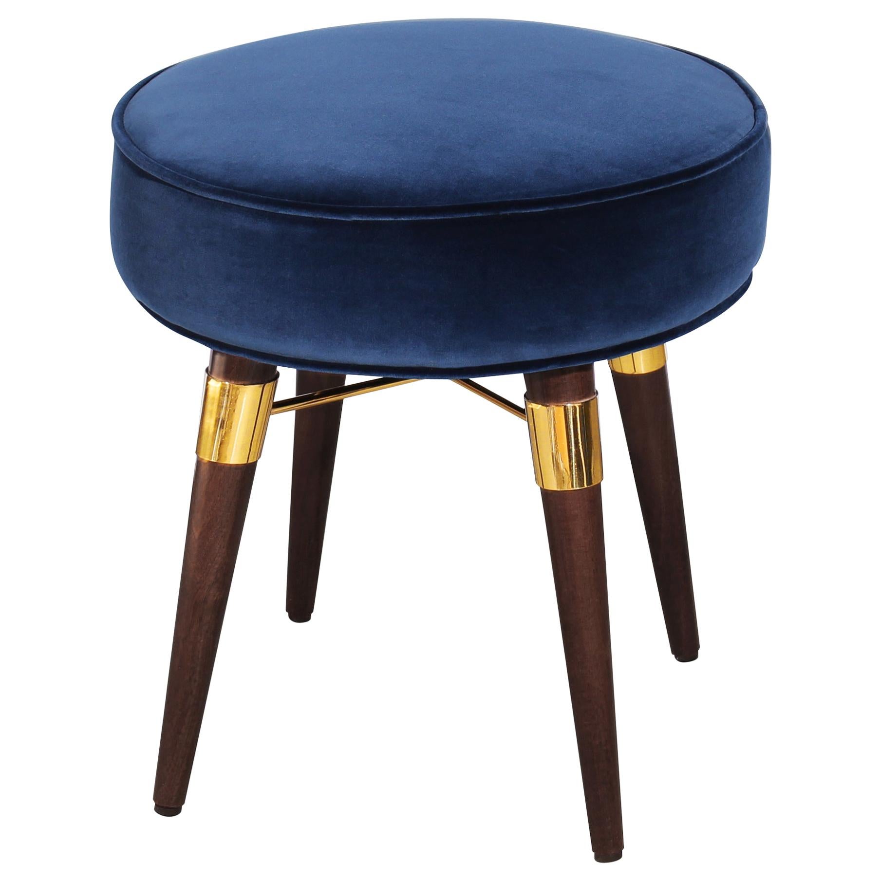 Mid-Century Modern Walnut Stacking Stools at 1stDibs