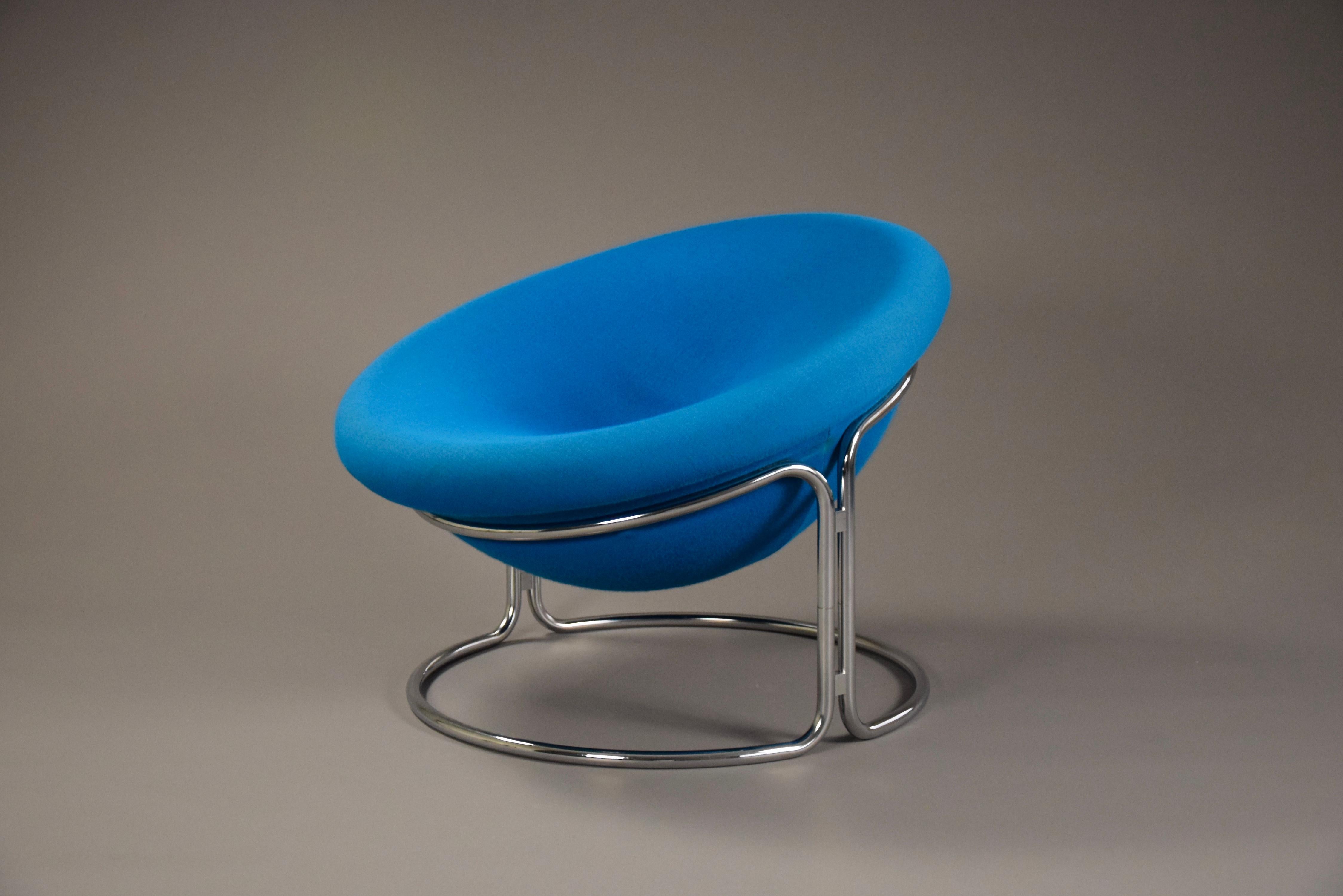 Mid-Century Modern Blue Lounge Chair by Luigi Colani, 1968 at 1stDibs