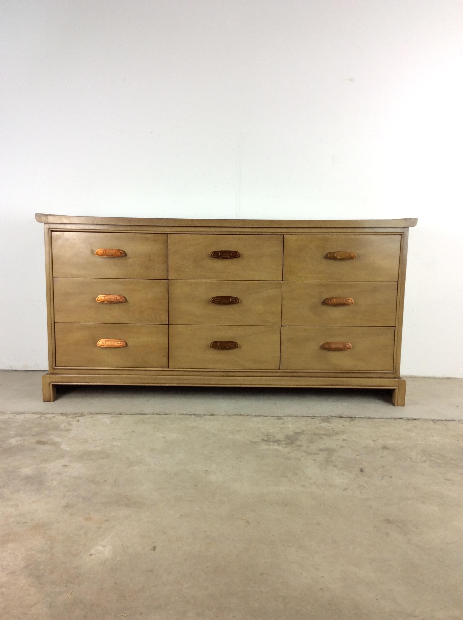 Mid Century Modern Lowboy Dresser with Mirror by Drexel at 1stDibs ...