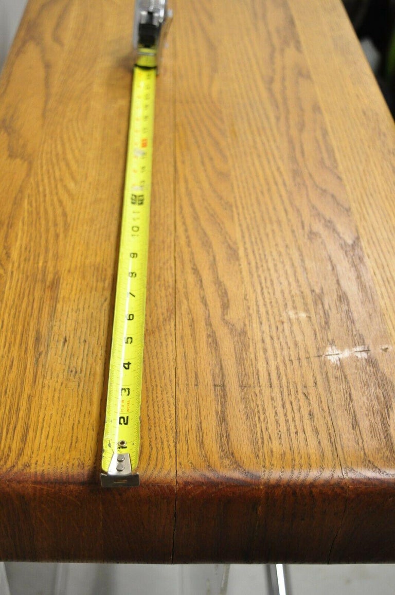 Mid Century Modern Lucite and Oak Wood Butcher Block Top Wine Bar Table ...