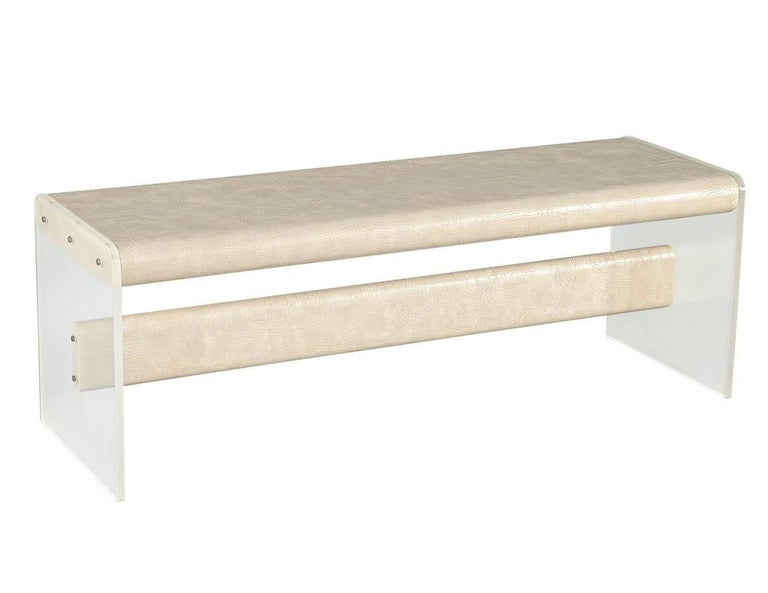 Mid-Century Modern Lucite Bench For Sale at 1stDibs
