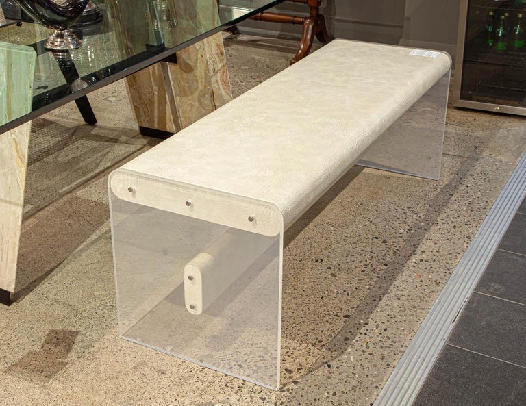 Mid-Century Modern Lucite Bench For Sale at 1stDibs