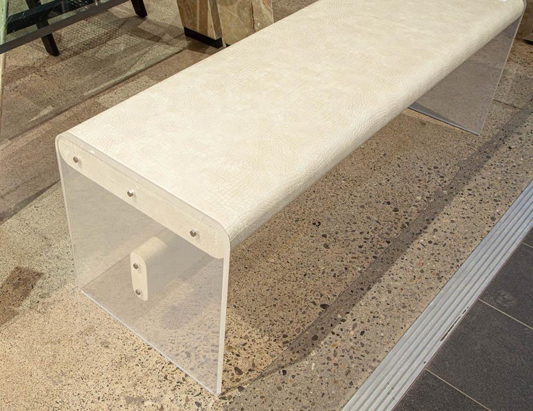 Mid-Century Modern Lucite Bench For Sale at 1stDibs