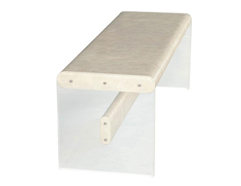 Mid-Century Modern Lucite Bench For Sale at 1stDibs