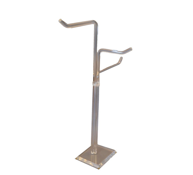 Mid-Century Modern Lucite Coat Rack, Stand, Clothes Tree Stand, Lucite ...