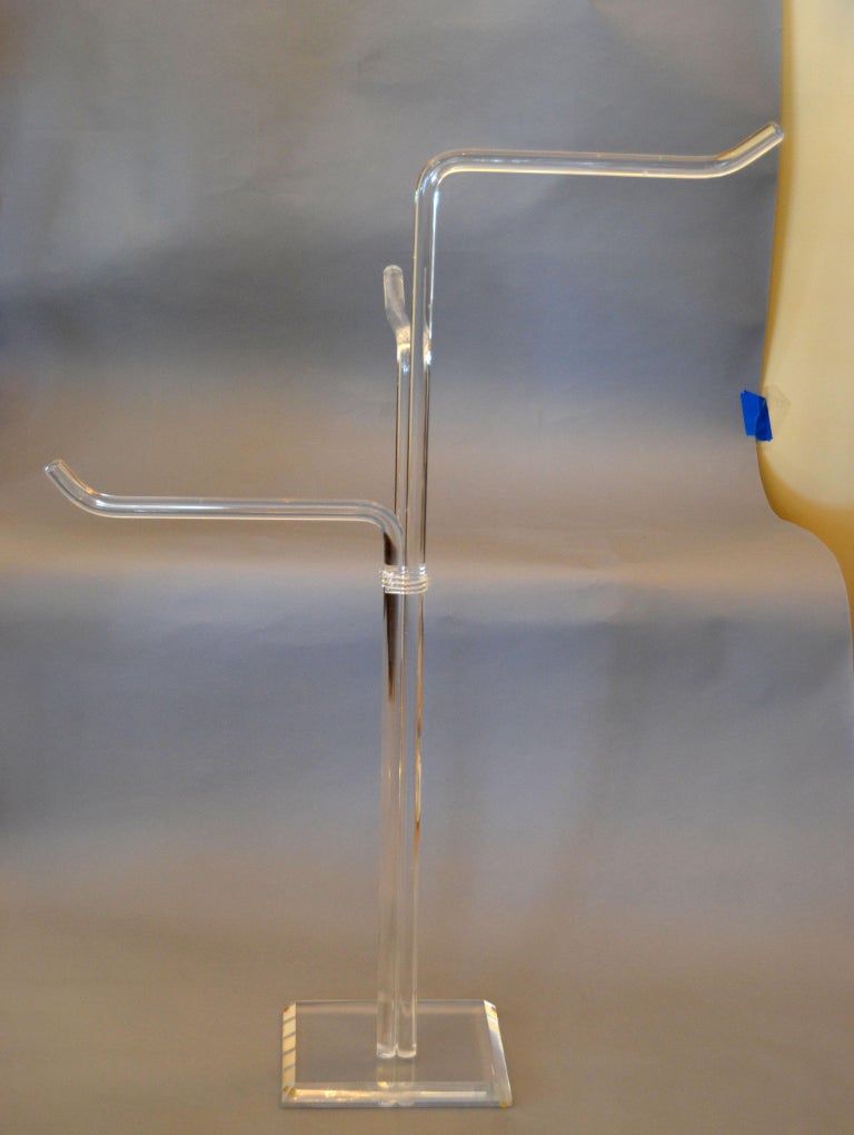 Mid-Century Modern Lucite Coat Rack, Stand, Clothes Tree Stand, Lucite ...