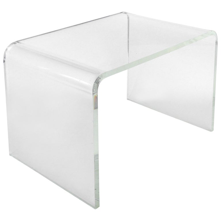 Mid-Century Modern Lucite Waterfall Side Table For Sale at 1stDibs