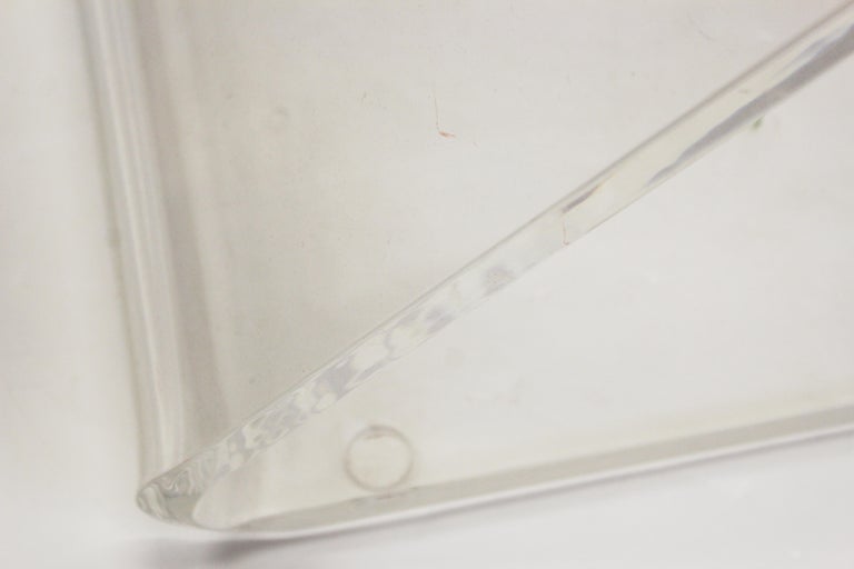 Mid-Century Modern Lucite Z-Shaped Stool at 1stDibs