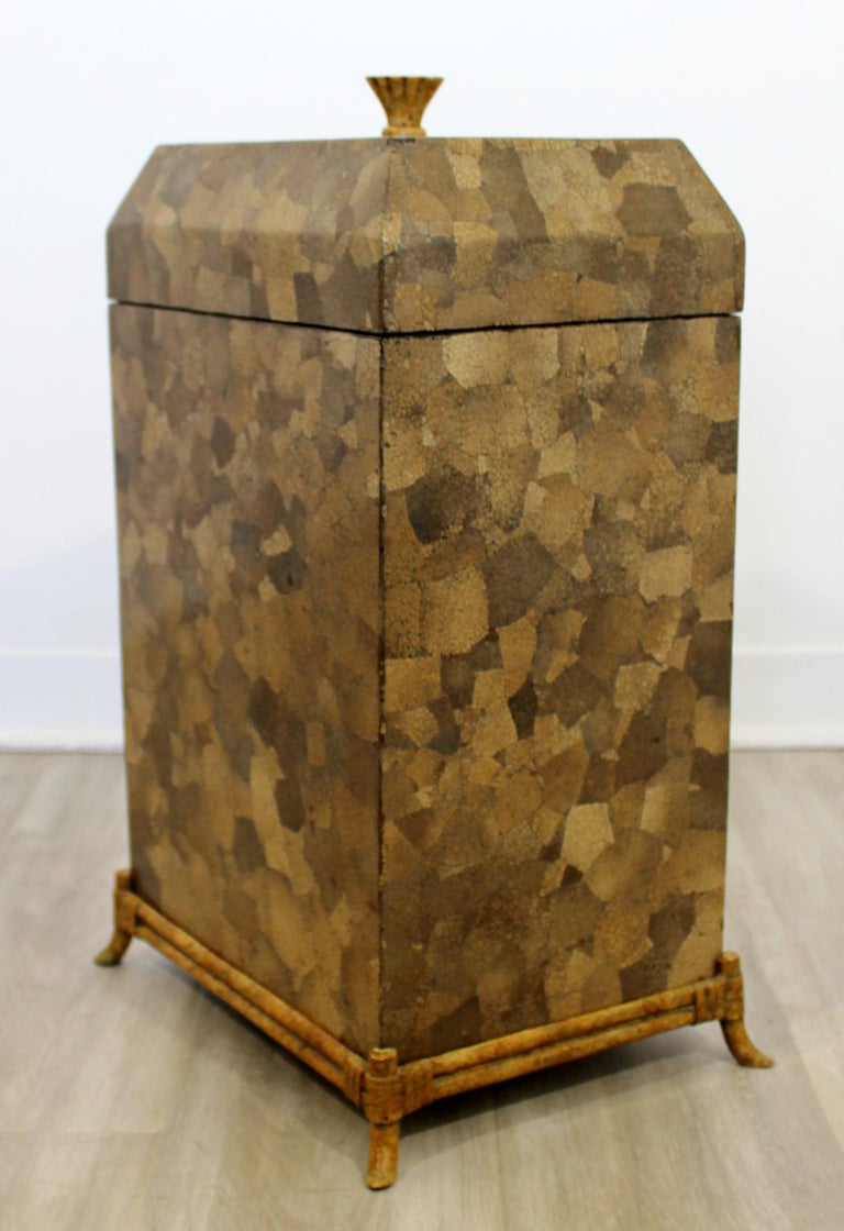 Mid Century Modern Maitland Smith Tesselated Stone Lidded Chest Box ...