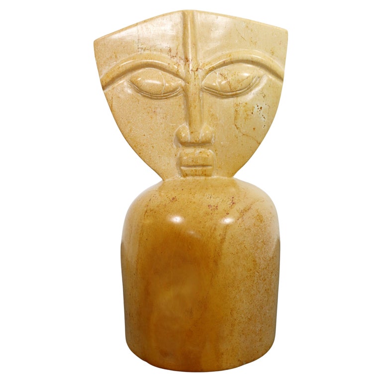 Mid-Century Modern Marble Face Table Sculpture at 1stDibs