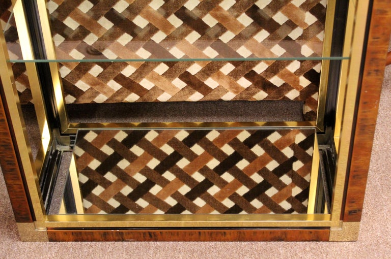 Mid-Century Modern Mastercraft Brass and Glass Étagère Shelving Unit ...