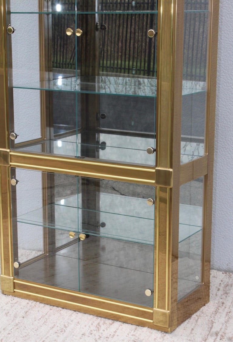 Mid-Century Modern Mastercraft Brass Vitrine at 1stDibs