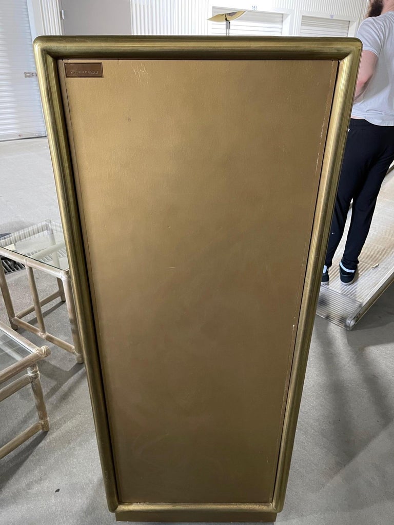 Mid-Century Modern Mastercraft Etched Acid Brass Lingerie Cabinet ...