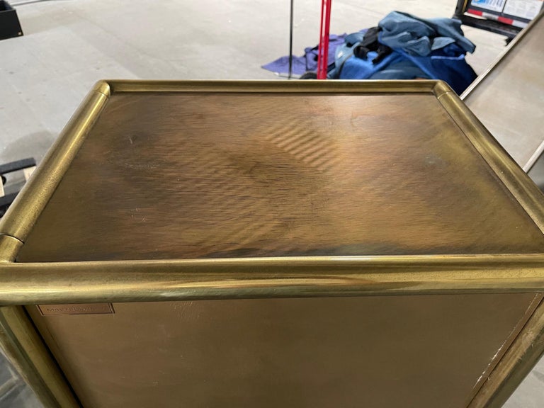 Mid-Century Modern Mastercraft Etched Acid Brass Lingerie Cabinet ...