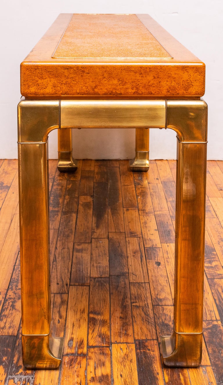 Mid-Century Modern Mastercraft Orange Console For Sale at 1stDibs