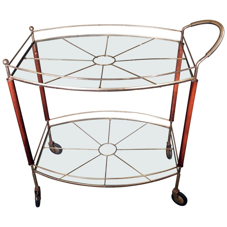 Mid-Century Modern MCM Bar Cart, Danish Modern, 1960s-1970s at 1stDibs