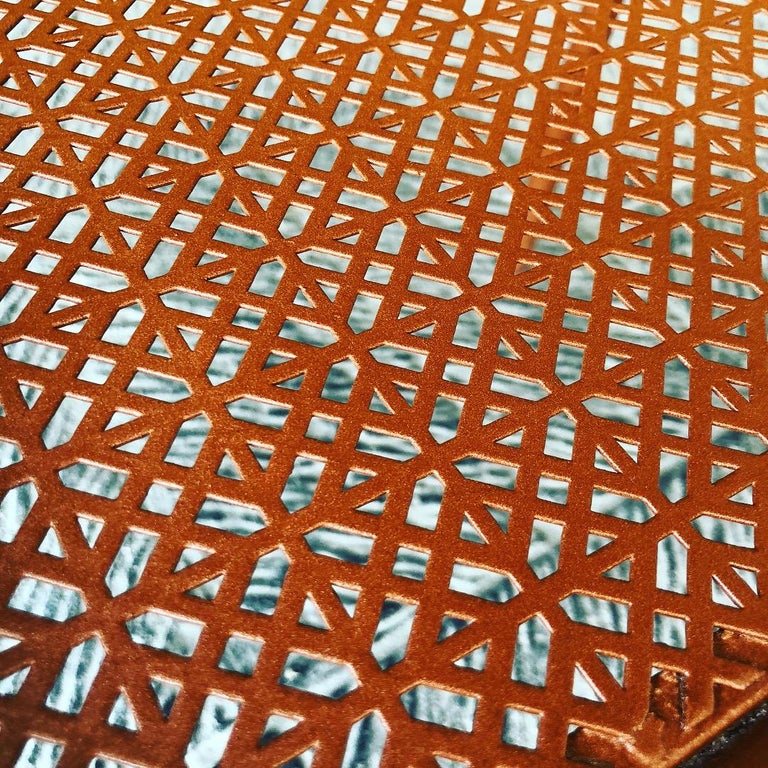 Mid-Century Modern Metal Wire Telephone Table and Bench at 1stDibs