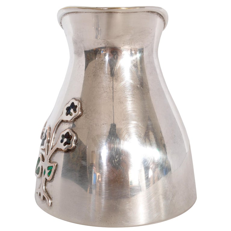 Mid-Century Modern Mexican Taxco Los Castillo Silver Malachite Pitcher ...