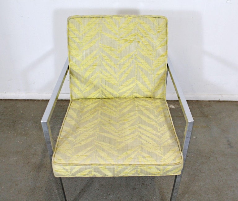 Mid-Century Modern Founders Chrome Dining Armchair For Sale at 1stDibs