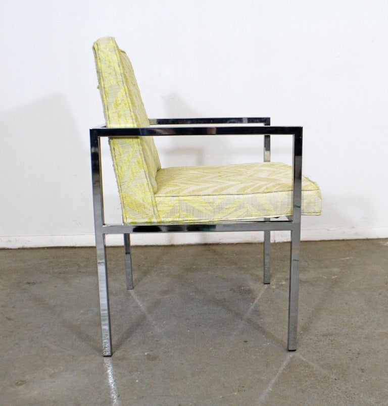Mid-Century Modern Founders Chrome Dining Armchair For Sale at 1stDibs