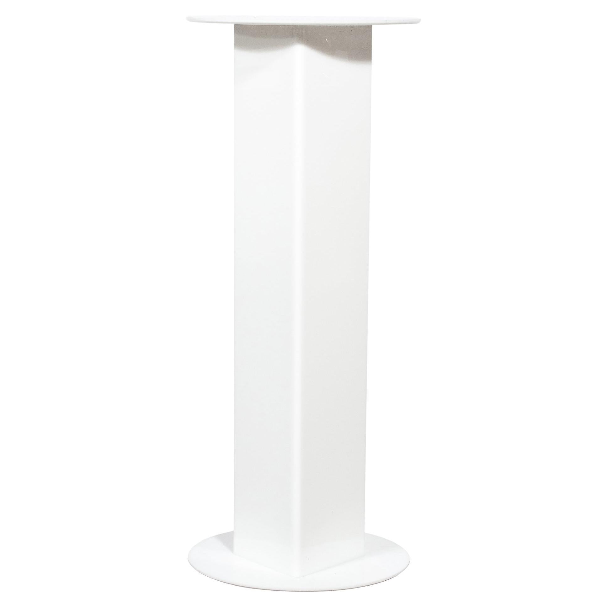 Skyscraper Style Mirrored Pedestal with Hand-Beveled Panels at 1stDibs